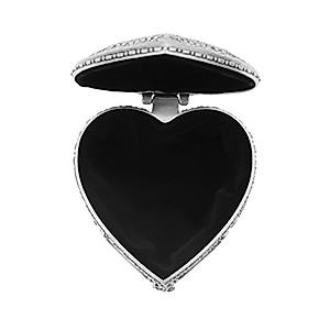 MioCloth Classic Vintage Antique Tin Heart Jewelry Box Treasure Storage Organizer Chest