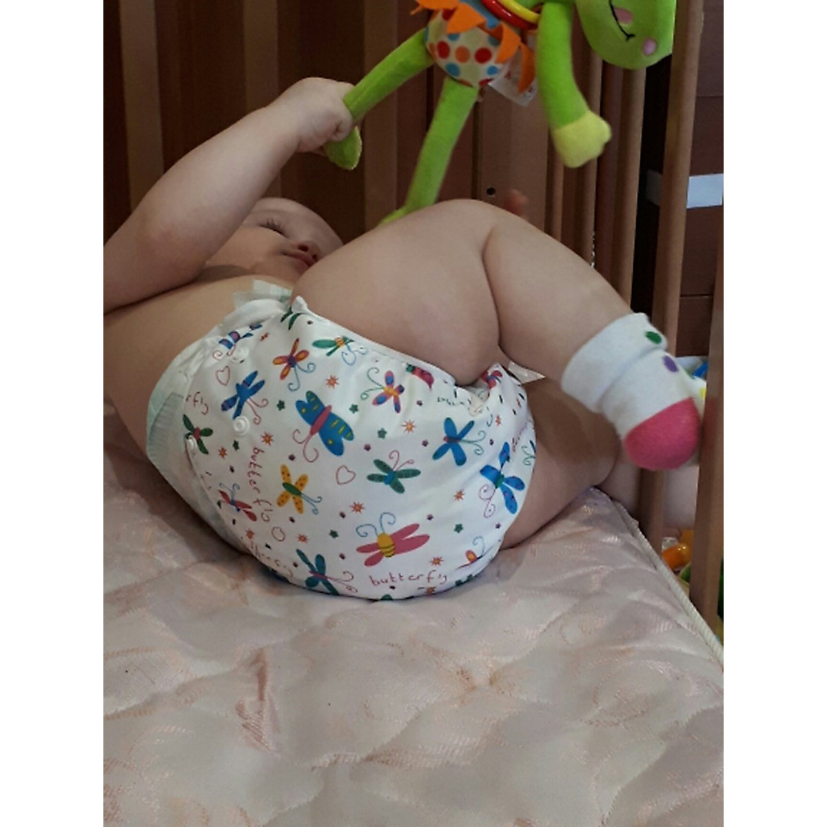 Storeofbaby 2pcs Reusable Adjustable Baby Swim Diapers Stylish Pattern Swimwear