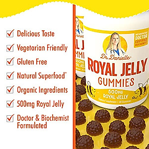 Royal Jelly Gummies by Dr. Danielle, Best Royal Jelly Gummy Supplement, 500mg