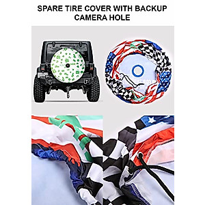 Tippsy LLC Store Bigfoot Camping Hiking Tire Cover, Bigfoot Spare Tire Cover with or Without Backup Camera Hole (Style 2)