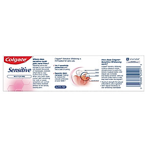 Colgate Sensitive Maximum Strength Whitening Toothpaste, Mint - 6 Ounce (Pack of 6)