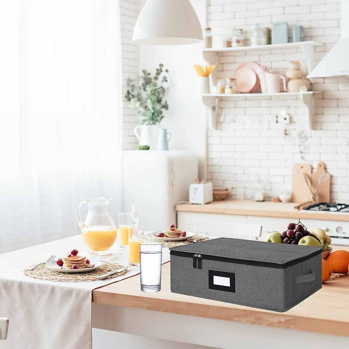 homyfort Platter Storage Case & Mug and Cup Storage with Dividers & Wine Glass Storage Box, China Storage Containers Hard Shell and Stackable