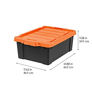 IRIS USA Storage Bin Bundle - 76qt (2 Pack) and 11Gal (2 Pack) Plastic Storage Bins with Lids