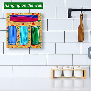 UPTRUST Ziplock Bag Storage Organizer, Farmhouse Wood Kitchen Food Baggie Dispenser Box for Kitchen Drawer Organizer, Compatible with Most Brands Gallon Bag, Quart Bag, Sandwich Bag, Snack Bag