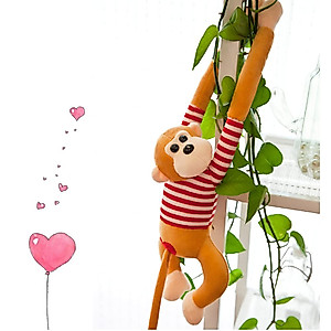 HWD Cute Long-Armed Plush Monkey Doll, 25.6'' Soft Stuffed Animals Toy Gifts for Kids, Toddler, Birthday (Brown)