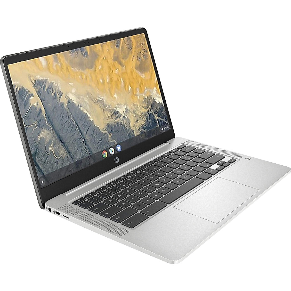 HP Newest 14-inch Chromebook, Intel Quad-Core Pentium Silver N5000 Processor Up to 2.70Ghz, 4GB Memory, 64GB SSD Storage, Webcam, WiFi, Bluetooth, Chrome OS (Renewed)