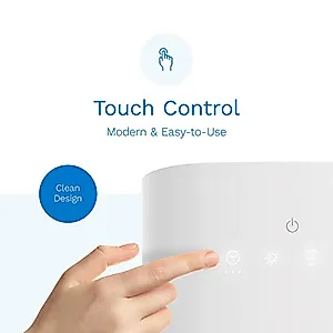 hOmeLabs Cool Mist Ultrasonic Mini Humidifier for Tabletop - 4 Liter Capacity with 40 Hour Run Time - Great for Bedroom, Baby Nursery, Plants and More