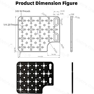 Alvins Camera Side Plate ARRI Alexa Mini LF Expansion Side Panel for RED Sony Cameras