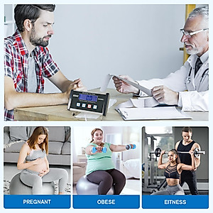 SIKE Physician Scale, Medical Floor Scale for Body Weight, 550 lb Limit Professional Weight Scale, Portable Easy to Read Digital Display, Heavy Duty, Pound & KG Settings, 12.5" x 12" Platform