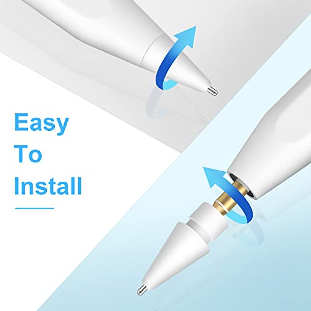 Digiroot Upgraded Replacement Tip for Apple Pencil 1st/2nd Generation&Logitech Crayon, 0.72mm No Wear Out Fine Point Precise Control Pen Like Nibs for iPad Pro/Air/Mini Pencil-2 Pack
