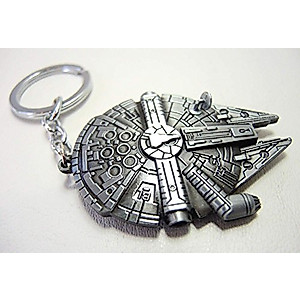 Star Wars Millennium Falcon Spaceship Alloy Keychain (Pewter)