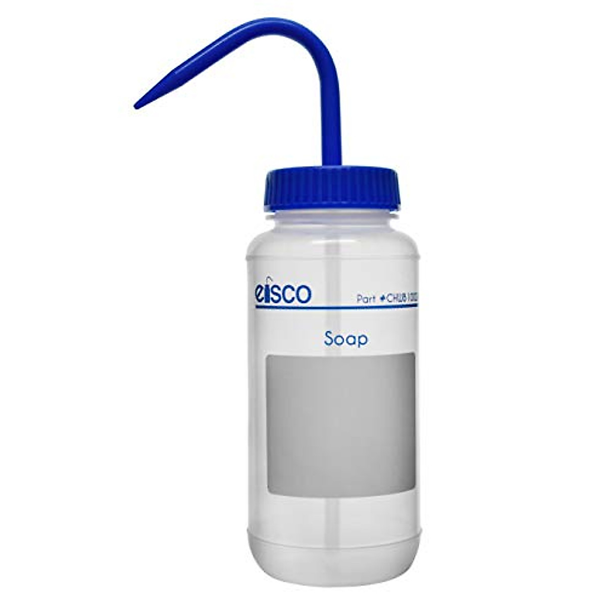 EISCO Wash Bottle for Soap, 500ml - Blank Label - Wide Mouth, Self Venting, Blue Cap, Low Density Polyethylene - Performance Plastics Labs