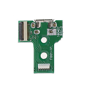 Replacement USB 12pin Charging Port Socket Triangle Board Charger PCB Board with 12pin Flex Ribbon Cable for PlayStation 4 JDS-030 PS4 Controller