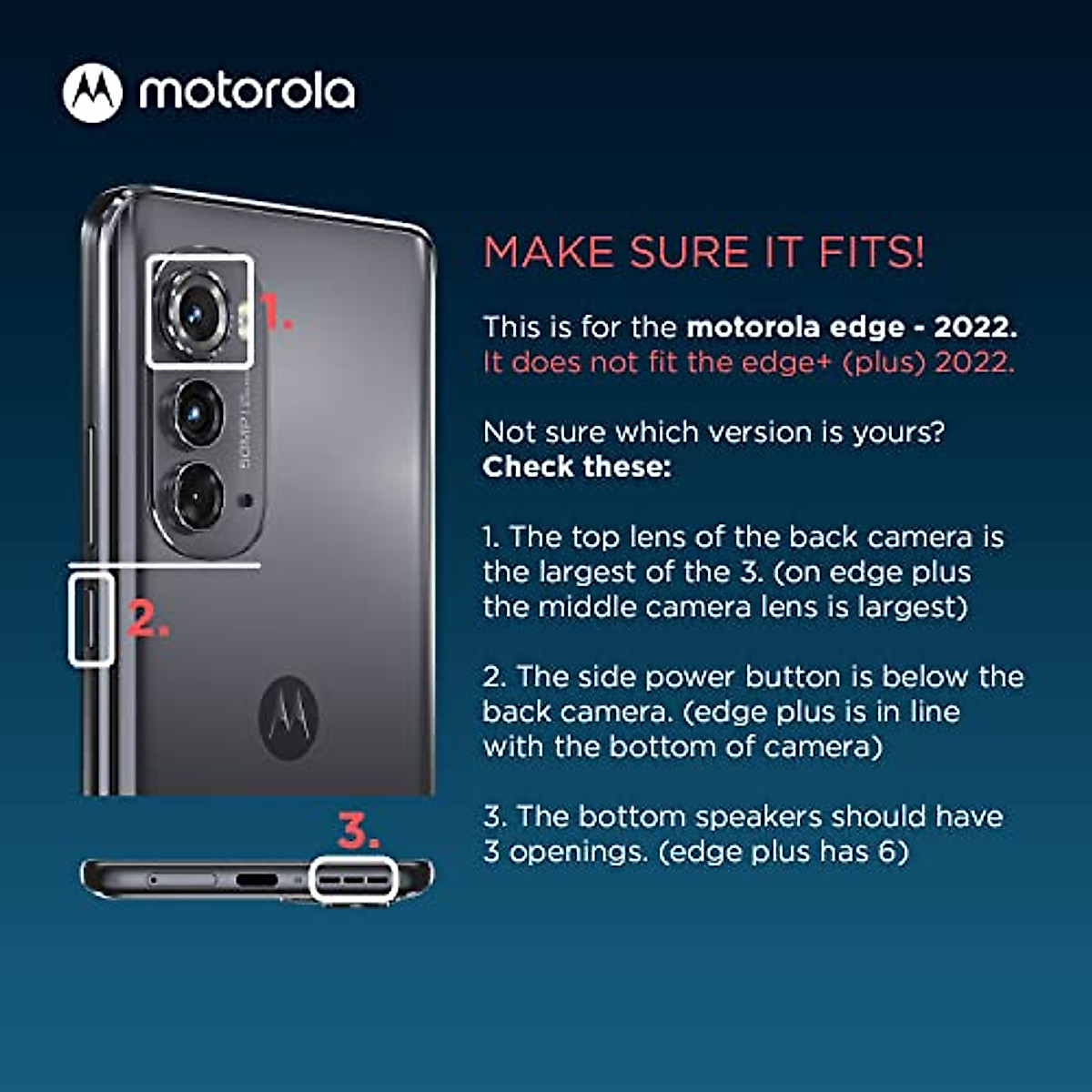 Motorola Moto Edge (2022) Soft Protective Case- Slim Fit- Silicone Coated Exterior, Microfiber Interior Lining, Precision Cutouts, Shock Absorbing Covers- Black [NOT for Edge Plus 2022]