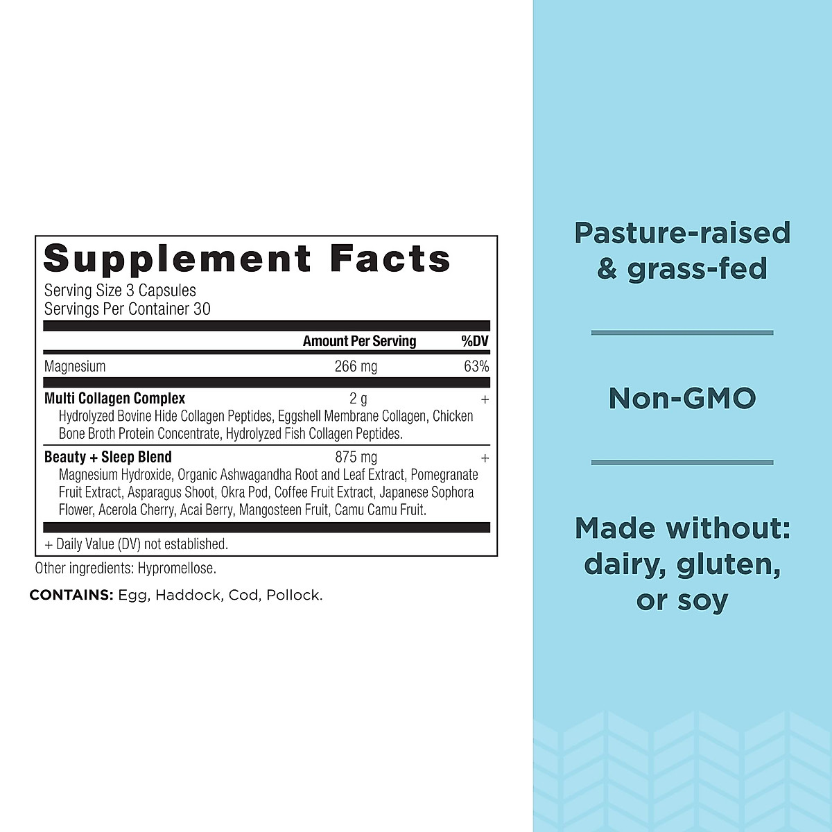 Ancient Nutrition Collagen Pills for Hair, Skin and Nails, Beauty + Sleep 90 Ct, Collagen Supplement + Magnesium, Supports Skin and Nails, Sleep, Paleo and Keto Friendly, Gluten Free