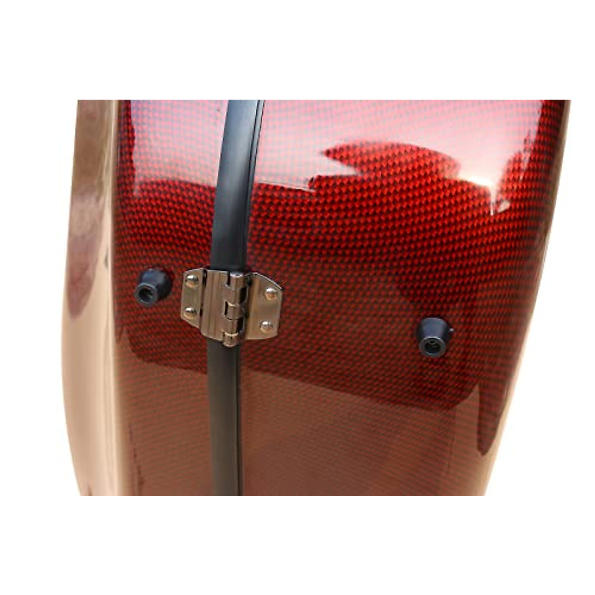 Hard Cello Case 4/4 Full Size Mixed Carbon Fiber Strong & Ultralight Cello Box with 2 Bow Holders & 2 Strong Handle & 2 Back Straps & Wheels Cello Bag (Red)