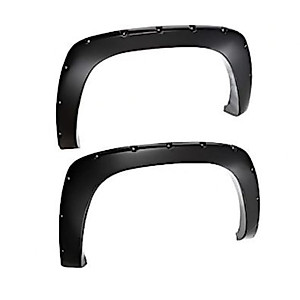 Bushwacker Pocket/Rivet Style Rear Fender Flares | 2-Piece Set, Black, Smooth Finish | 31080-02 | Fits 2012-2015 Toyota Tacoma w/ 6.3' Bed