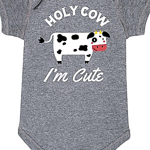 Country Casuals Holy Cow I'm Cute - Infant Baby One Piece - Size Newborn Athletic Heather