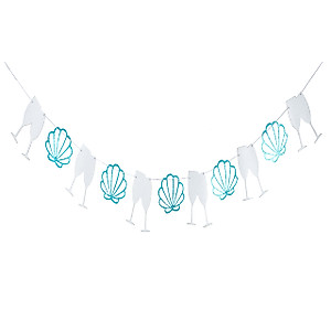 UOREND Glitter Last Toast On The Coast Bachelorette Party Banner,Beach Themed Birthday Party Decorations,Champagne Party Decor,Drunk In Love Bachelorette Party Decorations，Tropical Coastal Bach Party Decor,Engagement Wedding Bridal Shower Garland Bunting