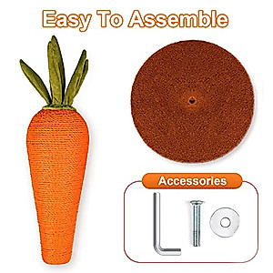 21” Tall Cat Scratching Post for Indoor Cats by YOUMI, Sisal Scratch Posts, Sisal Cat Post, Sisal Cat Scratcher for Large Cats and Kittens