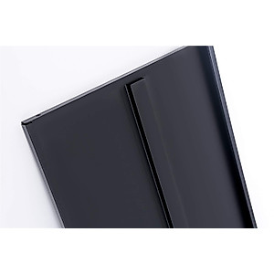 MECOLOR FURNITURE Metal Office File Cabinet with Door and Lock Height Adjustable (Black, 30 inch Glass Door)