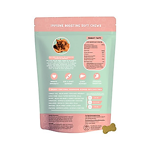 - Pup Shrooms - Mushroom Complex Soft Chews for Dogs - Lion's Mane, Turkey Tail, Shiitake - EPA, DHA, Turmeric and Organic Kelp - 160 Count - Boosts Immunity, Improves Digestion, Hip & Joint Support