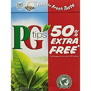 Pg Tips 240 Bags 4pk (160 Bags +80 Bags Free)-960 teabags total.