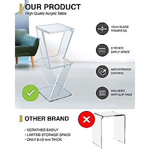 Acrylic Side Table, Acrylic Furniture, Acrylic Coffee Tables for Living Room, Acrylic End Table, Arteriors, Ghost Table, Arylic Desk, Clear Furniture, Wavy Side Table, Acrylic Bed Table