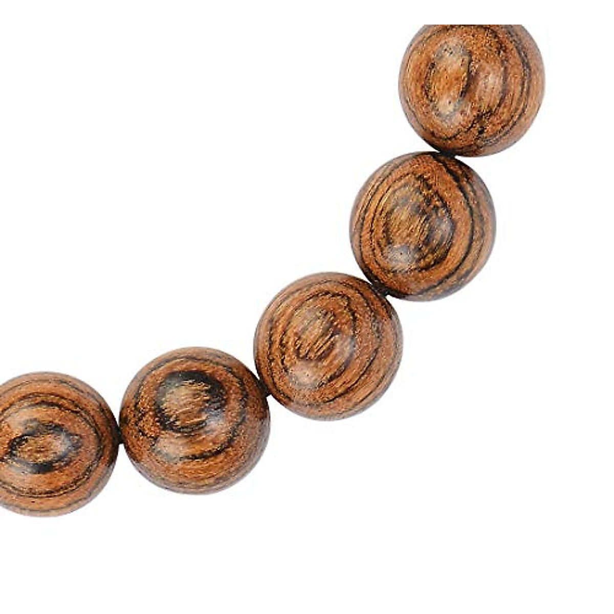 anzhongli Prayer Beads Bracelet 12MM for Men and Women Beaded Bracelet Sandalwood Elastic(12mm 17 beads Tiger skin)