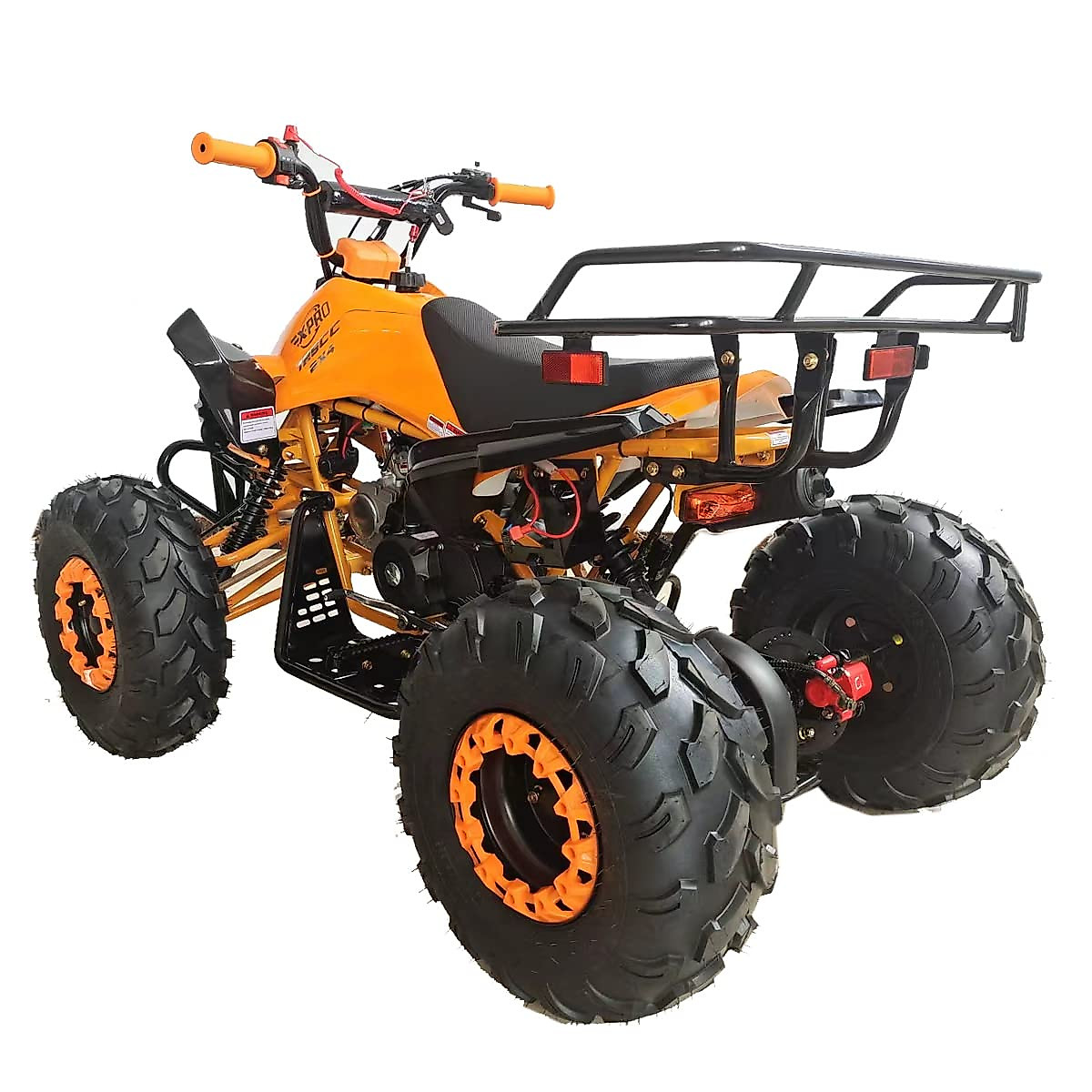 X-PRO 125cc ATV Automatic Transmission w/Reverse, LED Headlight, Big 19"/18" Tires! (Orange, Factory Package)