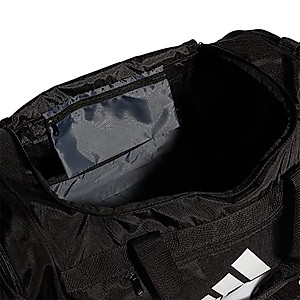 adidas Unisex adult Defender 4 Medium Duffel Bag, Black/White, One Size