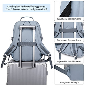 mygreen Girls Boy School Backpack Elementary Middle Bookbag Teenager Waterproof Lightweight 16 Inches Grey