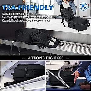 IGOLUMON Laptop Backpack 15.6 Inch Travel Backpack Waterproof Computer Backpack Large Work College Backpack Bookbag for Men Women TSA Friendly Carry On Backpack with USB Charging Port, Black