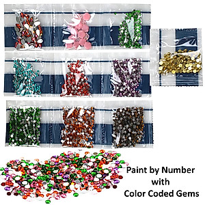 BRASS TACKS KITS FOR CRAFTY KIDS Gem Painting Kit- Make Your Own Keychains- Diamond Art Painting by Numbers (Cactus)