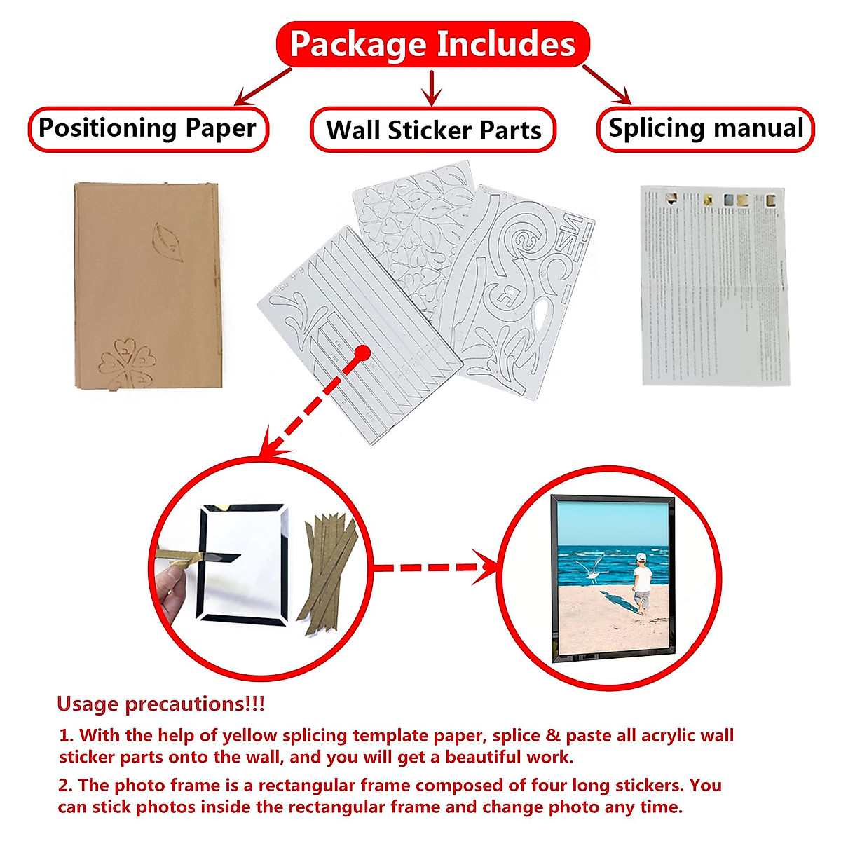 DIY Wall Decor Living Room Family Tree Wall Decor Sticker 3D Picture Frames Collage Wall Decor Living Room Wall Decor