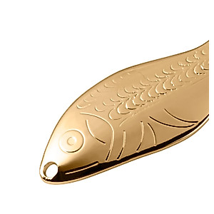 Al's Goldfish Lure Company, G300 Goldfish Freshwater Fishing Spoon Lure with Treble Hook for Trout, Salmon, Bass, Walleye, Northern Pike and Muskie. 1/2 oz. 2-3/4", 2 Hook, Gold
