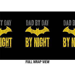 Batman - Logo OFFICIAL Dad By Day 18 oz Insulated Water Bottle, Leak Resistant, Vacuum Insulated Stainless Steel with 2-in-1 Loop Cap