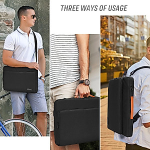 KIZUNA Laptop Bag Case 15.6 Inch Computer Shoulder Sleeve Briefcase For MacBook Pro 16 M1 M2 Max 2023/15.6" Dell XPS 15/HP Envy x360 15/16" Lenovo Thinkbook 16+/IdeaPad Flex 5i/ASUS,Black