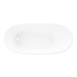 Signature Hardware 930344-67 Saunders 67" Acrylic Soaking Tub with Integrated Overflow and Drain