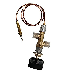 P1TOOLS Low Pressure LPG Propane Gas Fireplace Fire Pit Flame Failure Safety Control Valve Kit （Low Pressure Propane Valve with 3/8" Flare Inlet & Outlet）, Suitable for Gas Grill, Heater, Fire Pit