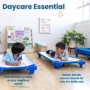 ECR4Kids Cot Sheet, Standard Size, Rest Time Accessories, White, 12-Pack