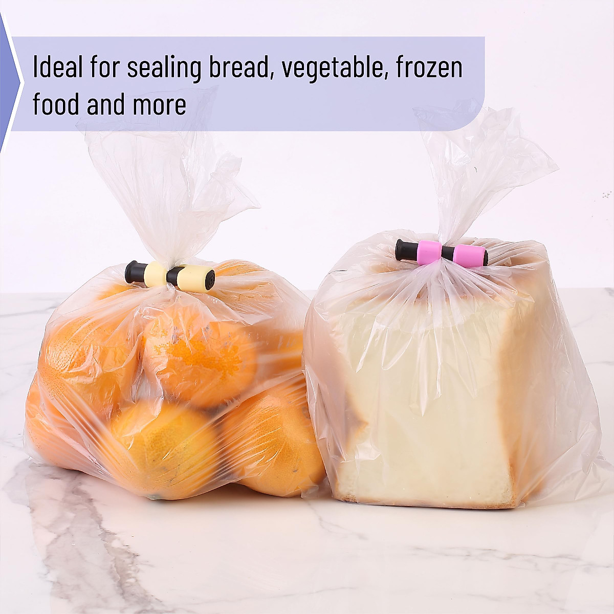 Mr. Pen- Squeeze and Lock Bread Bag Clips, 8 Pack, Squeeze and Lock Bread Clips, Bag Clips for Food Storage, Clips for Food Packages, Snack Clips, Bag Clips 8 Pack Squeeze and Lock