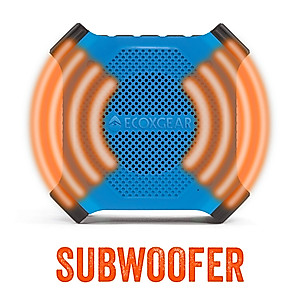 ECOXGEAR EcoEdge Plus GDI-EXEGPL402 Rugged Waterproof Floating Portable Bluetooth Speakers Wireless, 20W Smart Speaker with Bottle Opener and LED Party Lights, Indoor or Outdoor Party Speaker (Blue)