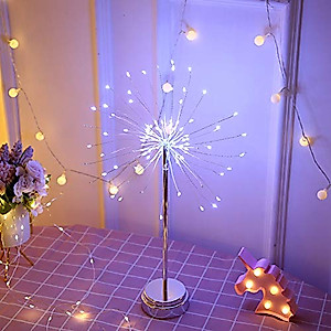 Valentine's Day Carnival xianshi Fireworks Lights, LED Light, Flexible Energy Saving Warm White for Wedding Decoration Courtyard Corporate Parties Garden Home(White Light)