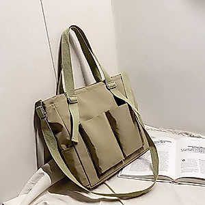 Women Crossbody Bag Simple Fashion Zipper Handbags Shoulder Bags Waterproof Large Capacity Tote Bags Student Satchel (Color : White Frog)