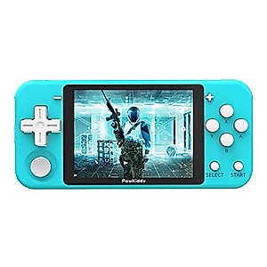 Q90 Portable Game Console, Open Source Linux System, Vibration Motor, 1100 Games, Compatible with Various Simulators (Blue, 16G)