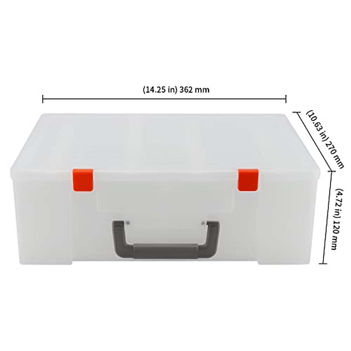 KEILEOHO 4 x 6 Inch Photo Case,18 Inner Clear Photo Storage Boxes, Photo Organizer Cases for Pictures, Stickers Stamps Storage, Scrapbooking