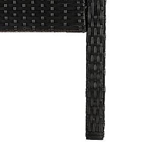 SAFAVIEH Outdoor Collection Krissy Wicker Cushion 4-Piece Living Set PAT7711A, Black/White