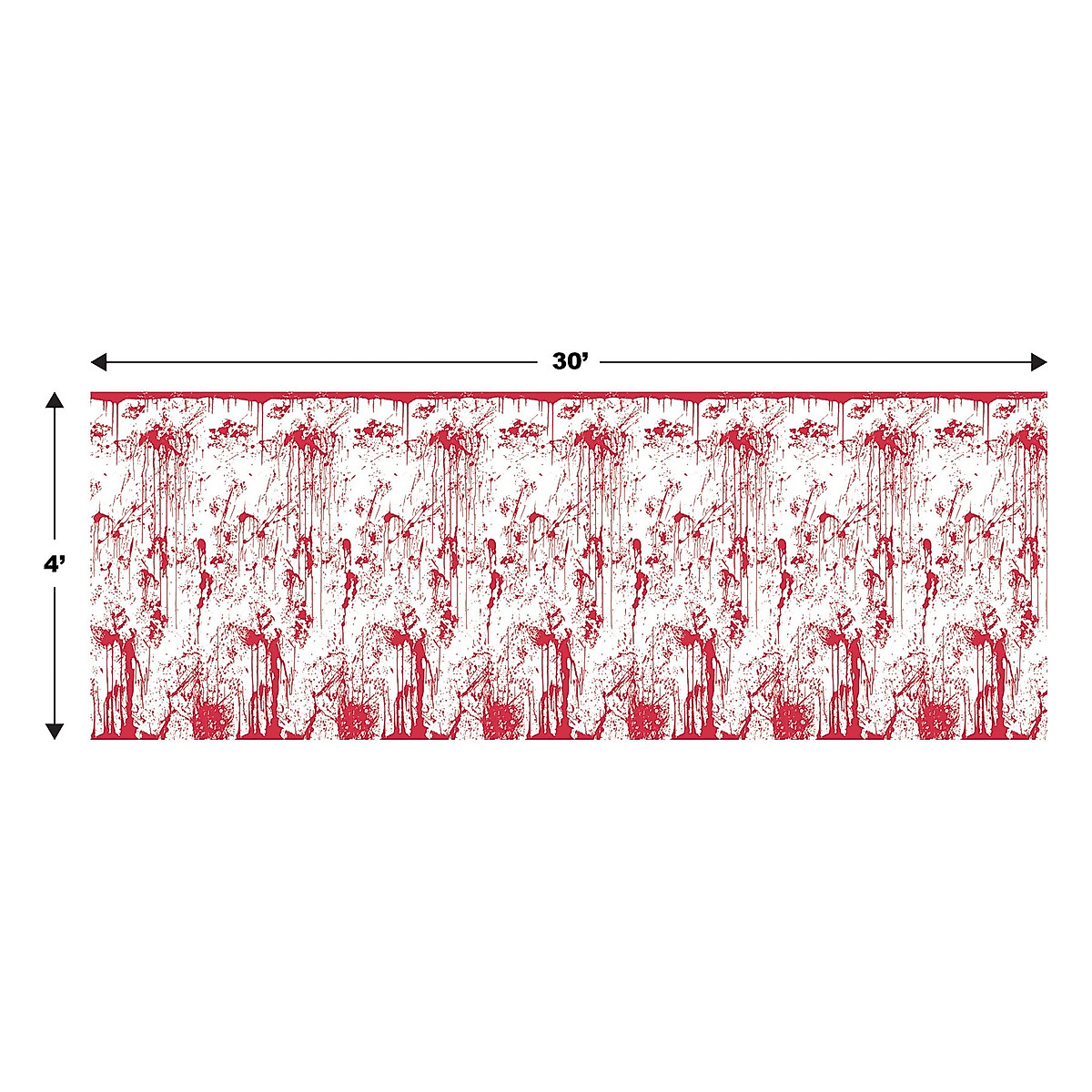 Beistle 4' x 30' Bloody Wall Backdrop (00710)