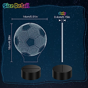 Linkax Easter Basket Stuffers for Teens Boys, Soccer Gifts for Boys, Easter Gifts for Kids Toys for Ages 8-13, Soccer Ball 3D Illusion Lamp, 8 9 10 11 12 Year Old Birthday Presents Room Decor